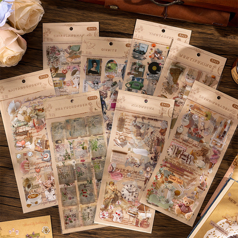 Retro Nostalgia Stickers Set: Timeless Beauty Awaits – FLUTTER POST